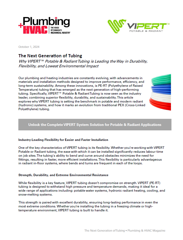 Articles and Case Studies | Plumbing, HVAC & R, and Hydronic Products